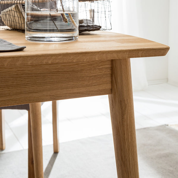 NordicStory Nordic Oak Solid Wood Extending Dining Table